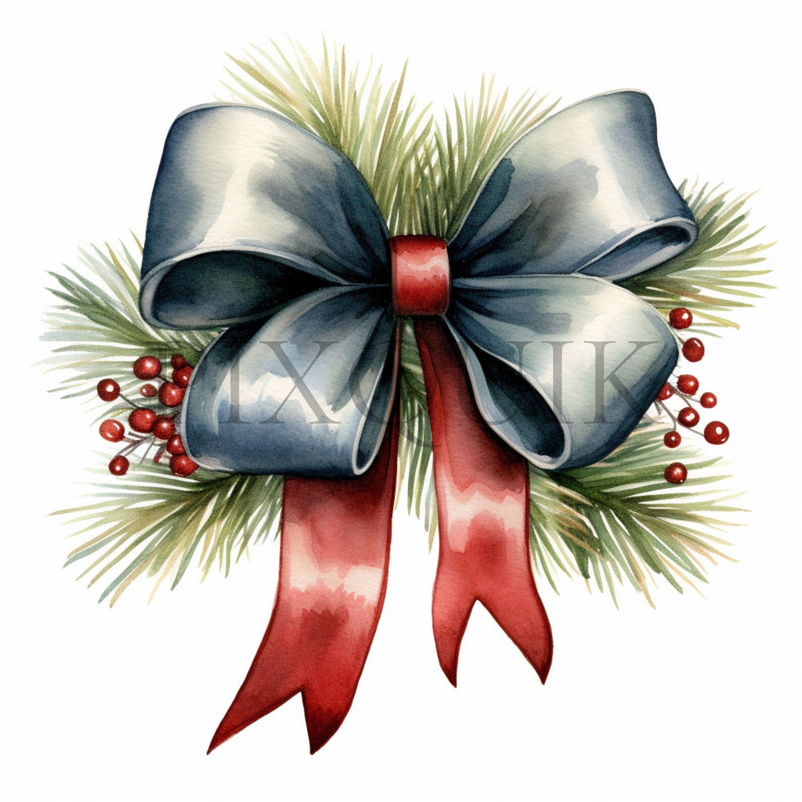 Christmas Bow Clipart | Holiday Ribbon Designs (digital Download) - Etsy