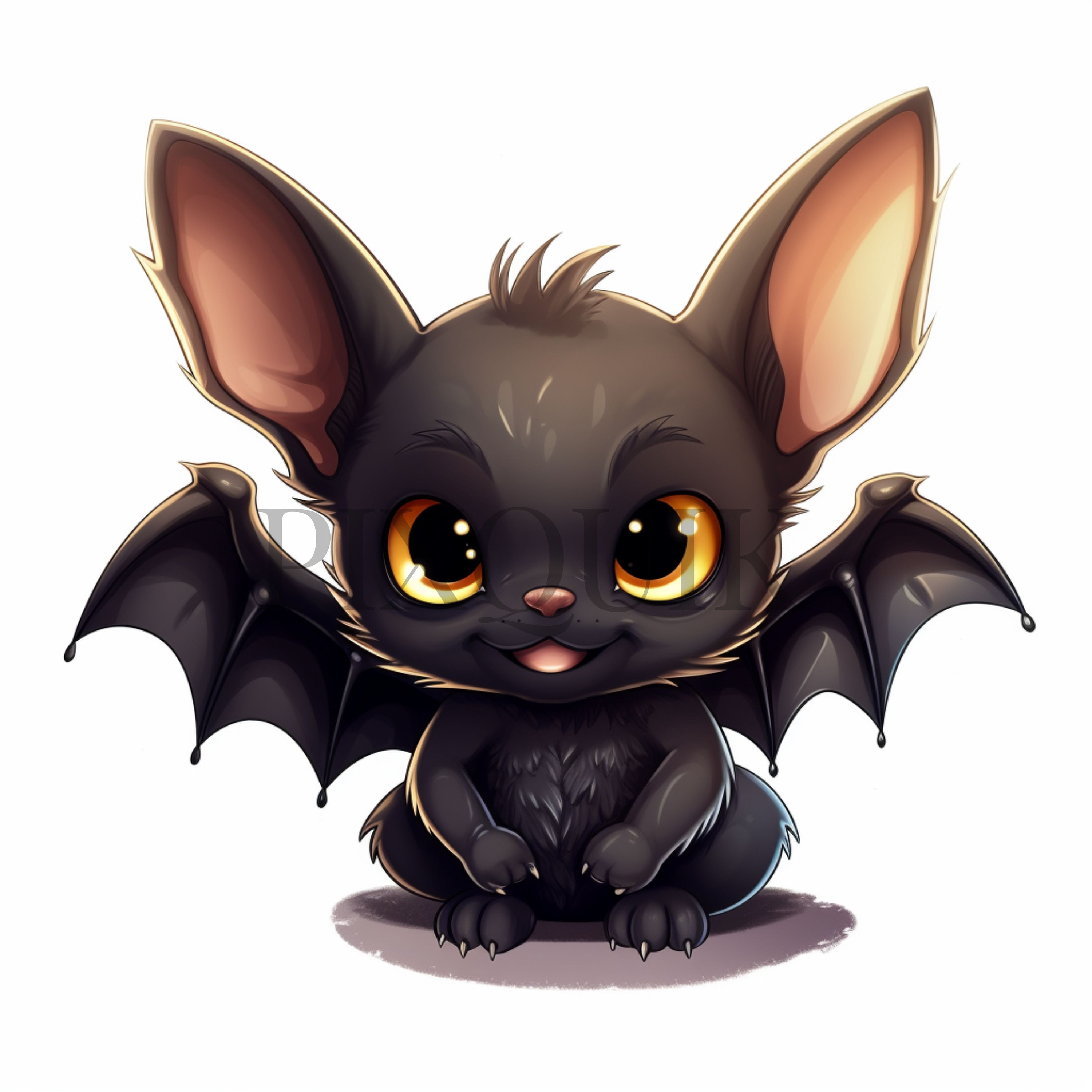 Watercolor Bat Clipart Cute Halloween Bat Clipart 10 High-quality Jpg's ...