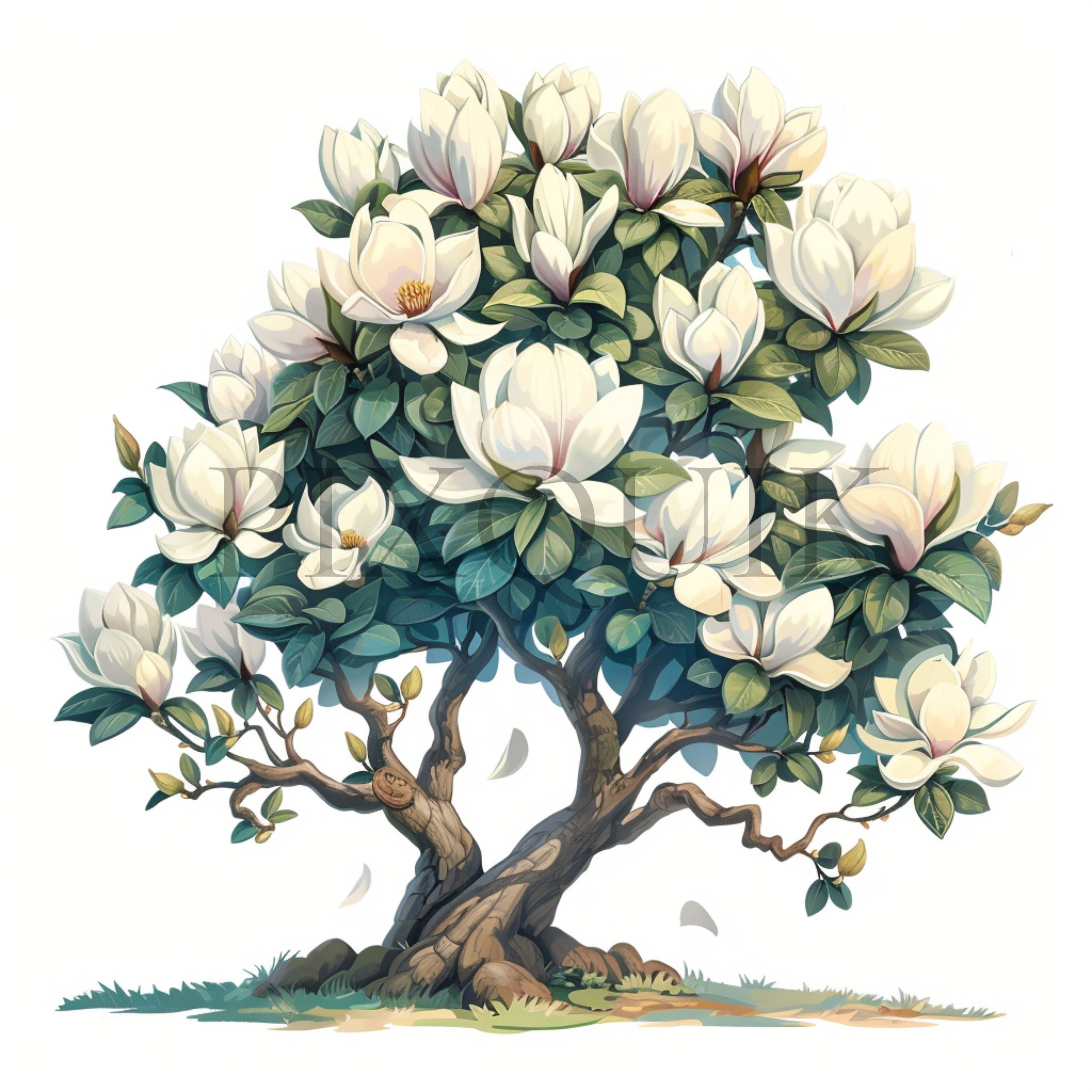 Magnolia Tree Clipart 10 High Quality Jpgs Floral Tree Magnolia Clipart ...