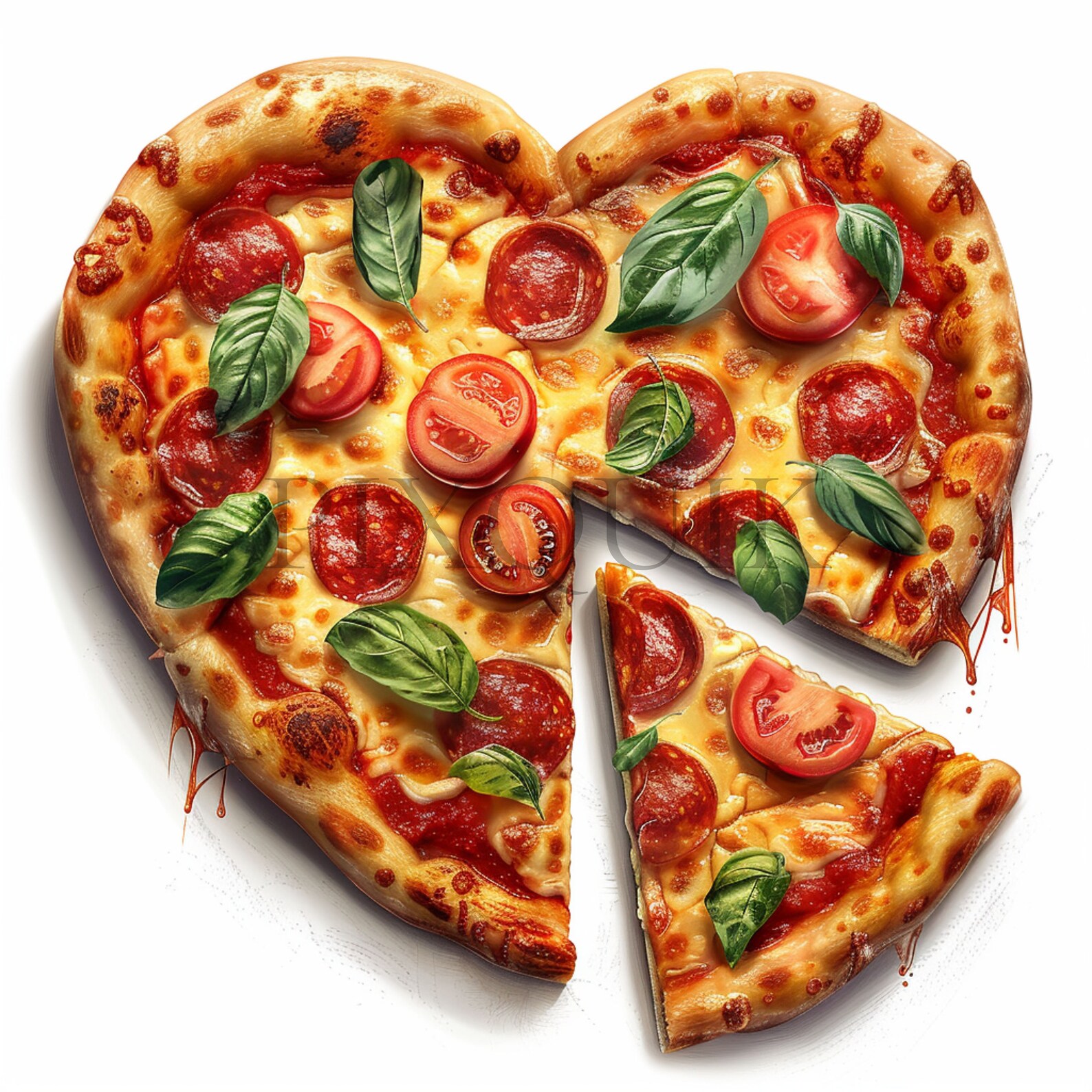 Heart Pizza Clipart 10 High Quality Jpgs Food Clipart Tomato Pizza ...