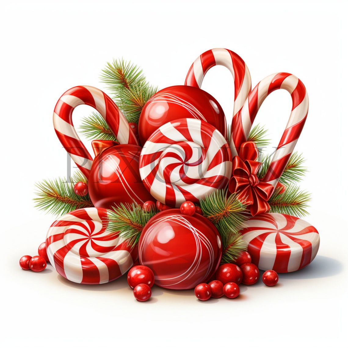 Christmas Candy Clipart | Holiday Candy Illustration (digital Download ...