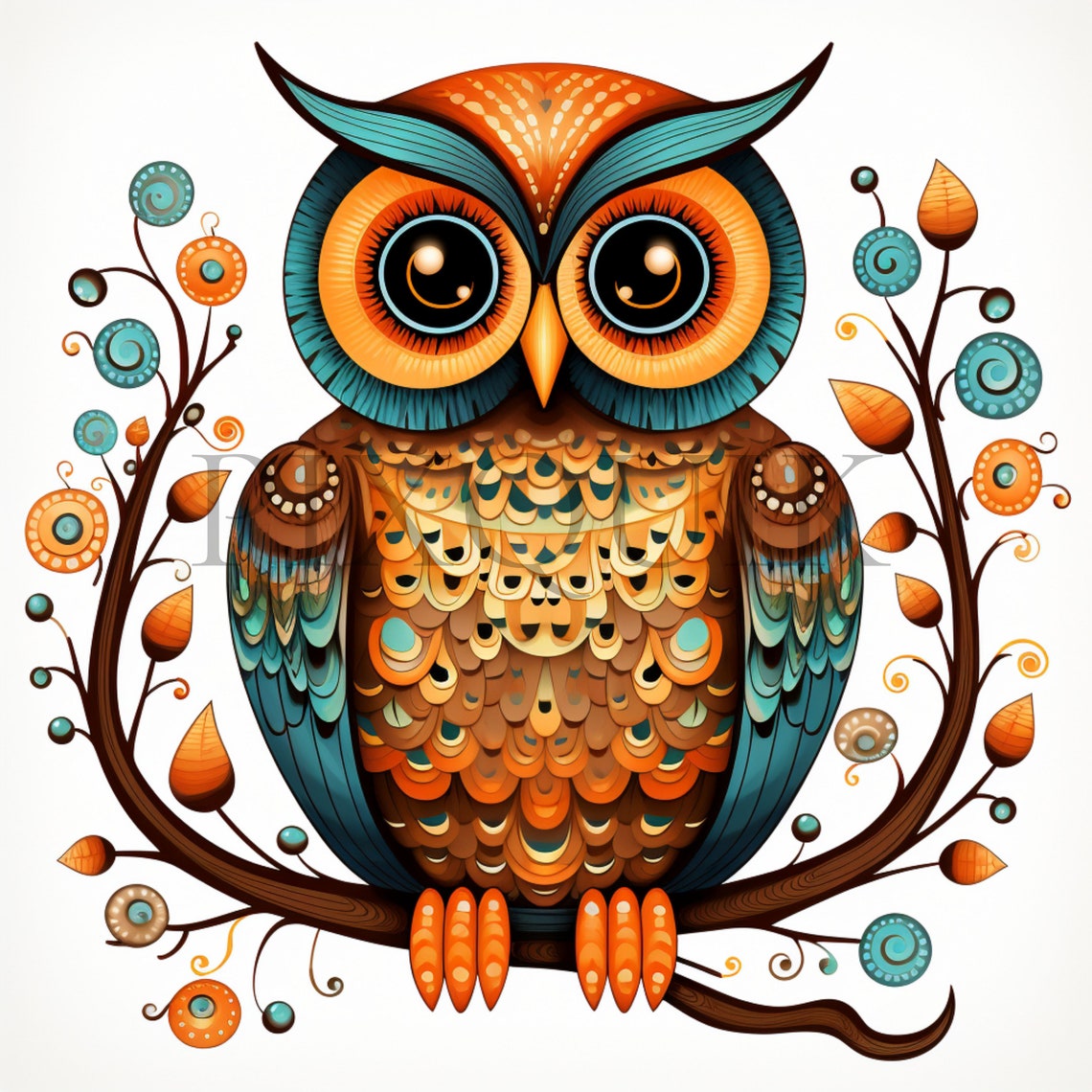 Whimsical Owl Clipart 10 High Quality Jpgs Bird Clipart Night Bird ...