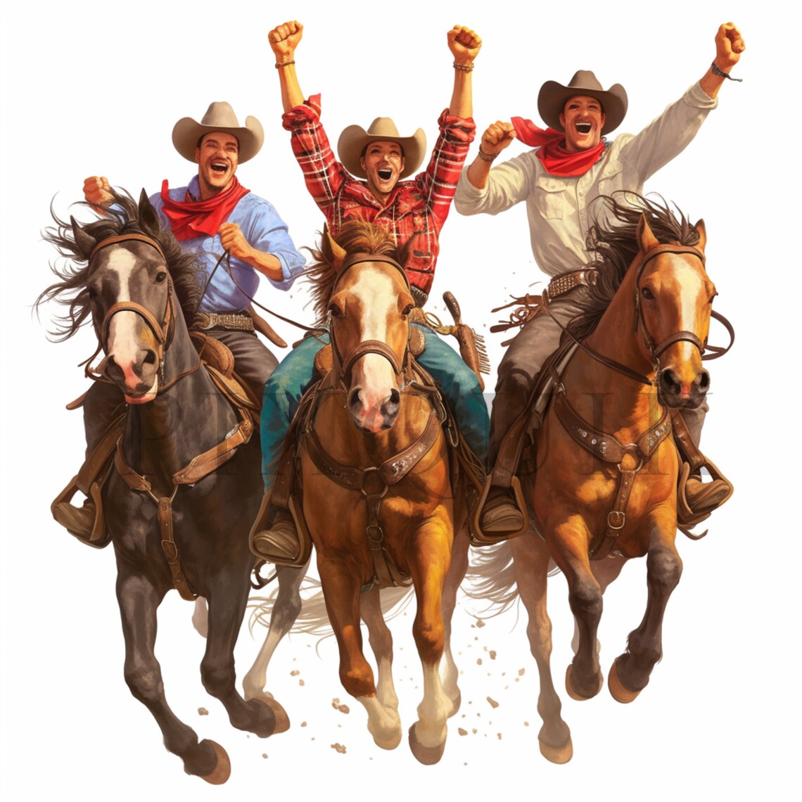 Cowboy Christmas Clipart | Western Holiday Images (digital Download) - Etsy