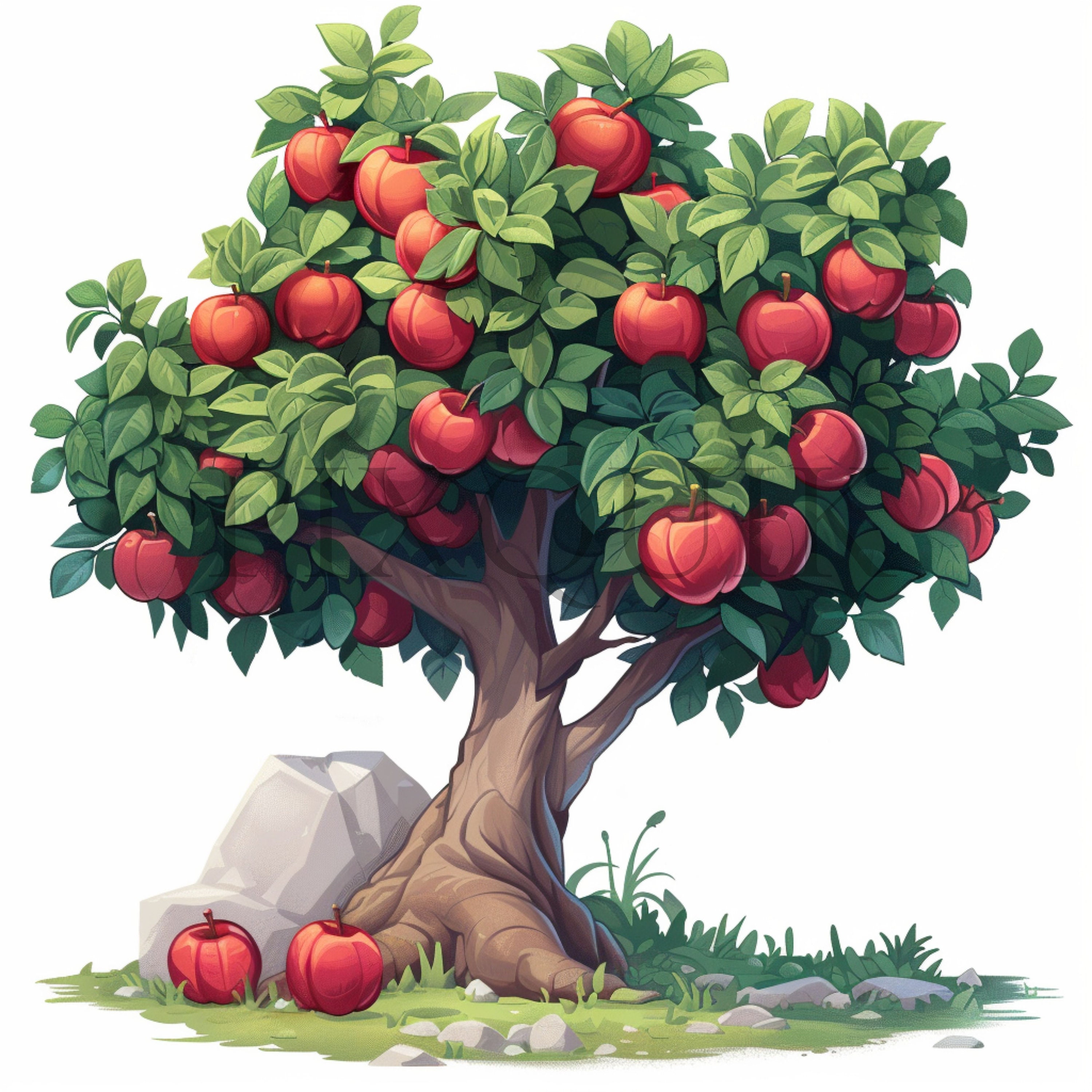 Apple Trees Clipart 10 High Quality Jpgs Botanical Art Fruit Tree ...