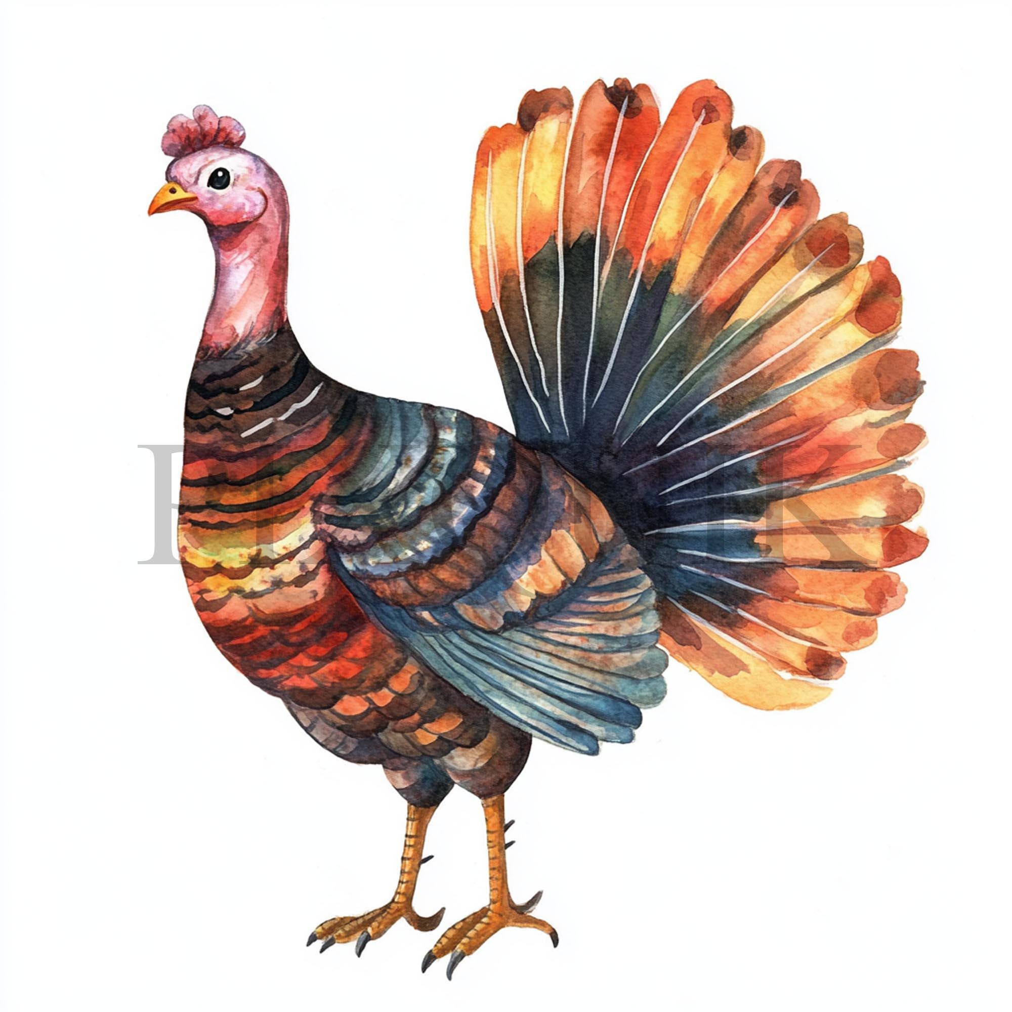Autumn Turkey Clipart 10 High Quality Jpg's Thanksgiving Turkey ...