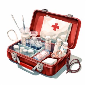 Watercolor Medical Kit Clipart | 10 High-quality Jpgs | Instant Digital ...