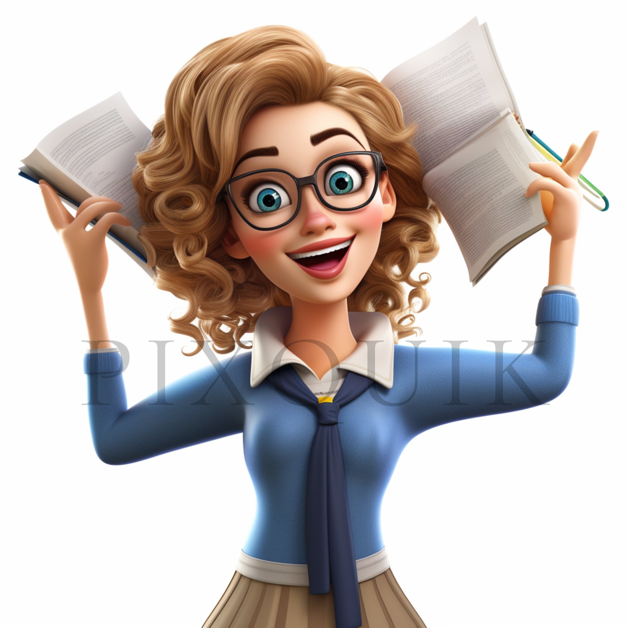 Funny Teacher Clipart 10 High Quality Jpgs Digital Download Teacher ...