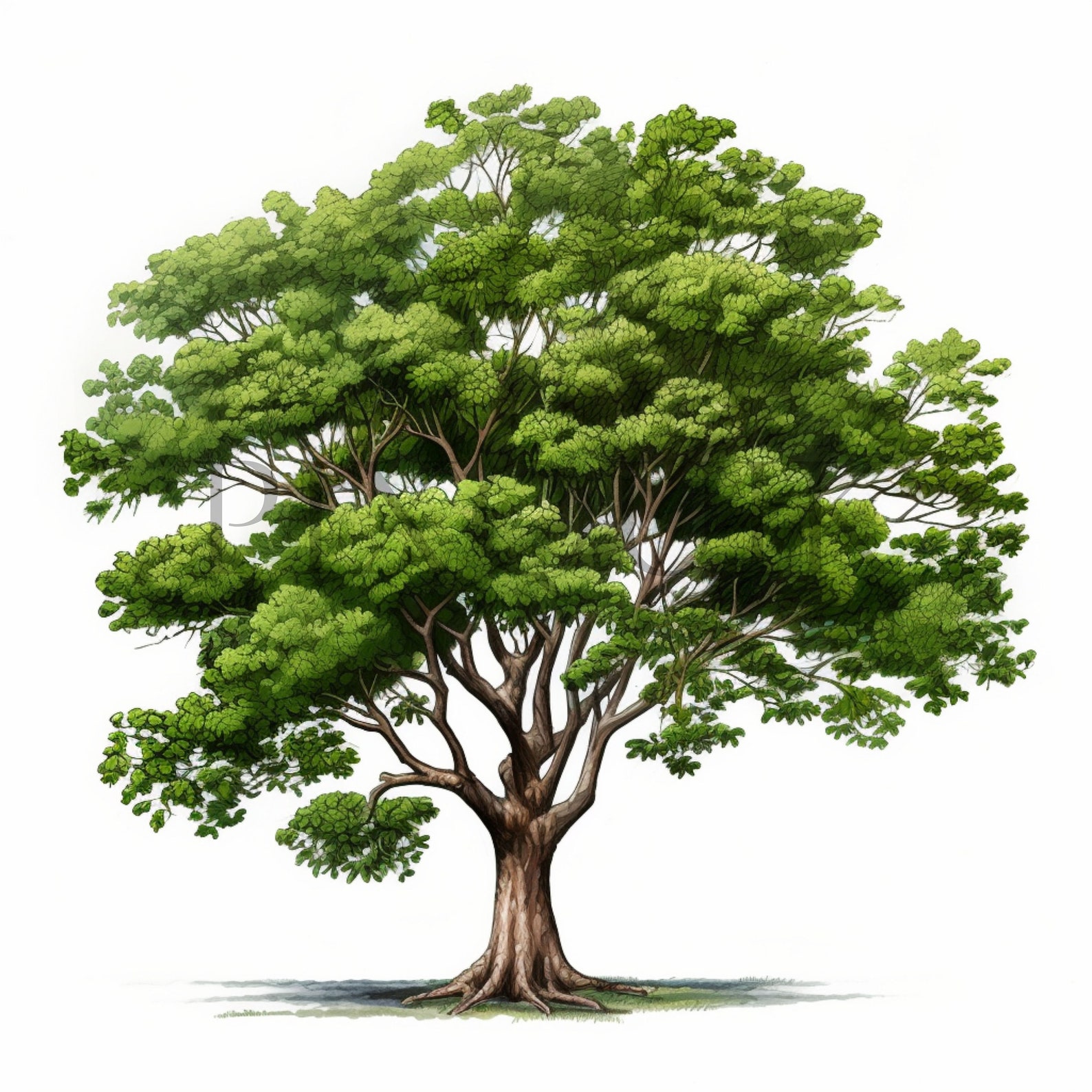 Mahogany Tree Clipart | High-resolution JPG (digital Download) - Etsy