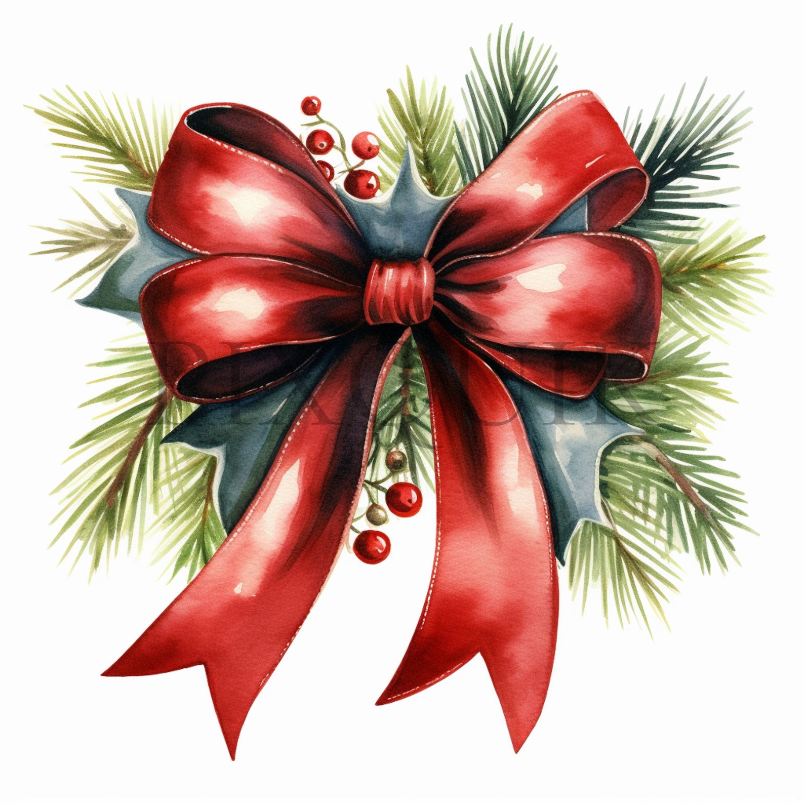 Holiday Bow Clipart | 10 High Quality Jpg's | Digital Download ...