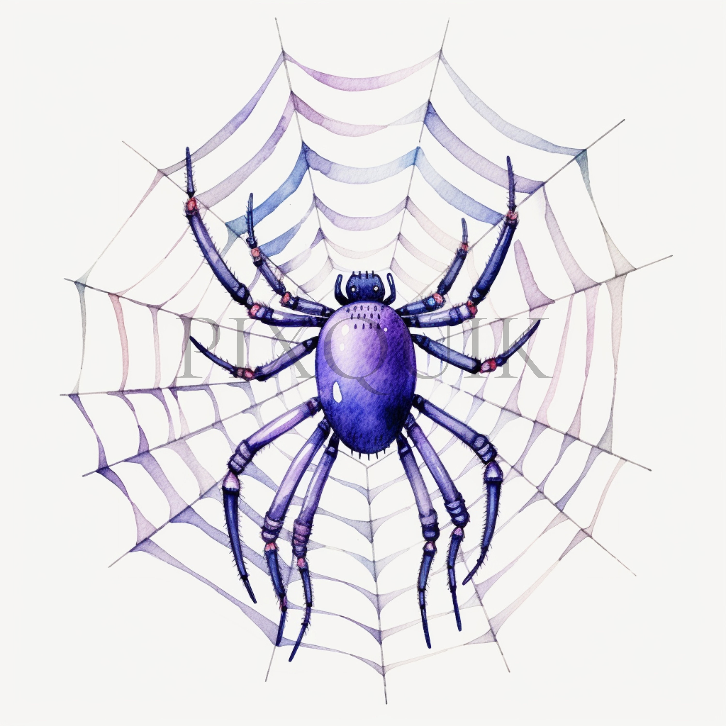 Watercolor Spiderweb Clipart | Halloween Graphics Bundle (digital ...