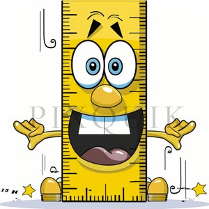 Ruler Cartoon Clipart | 10 High Quality Jpgs | Digital Download | Back ...