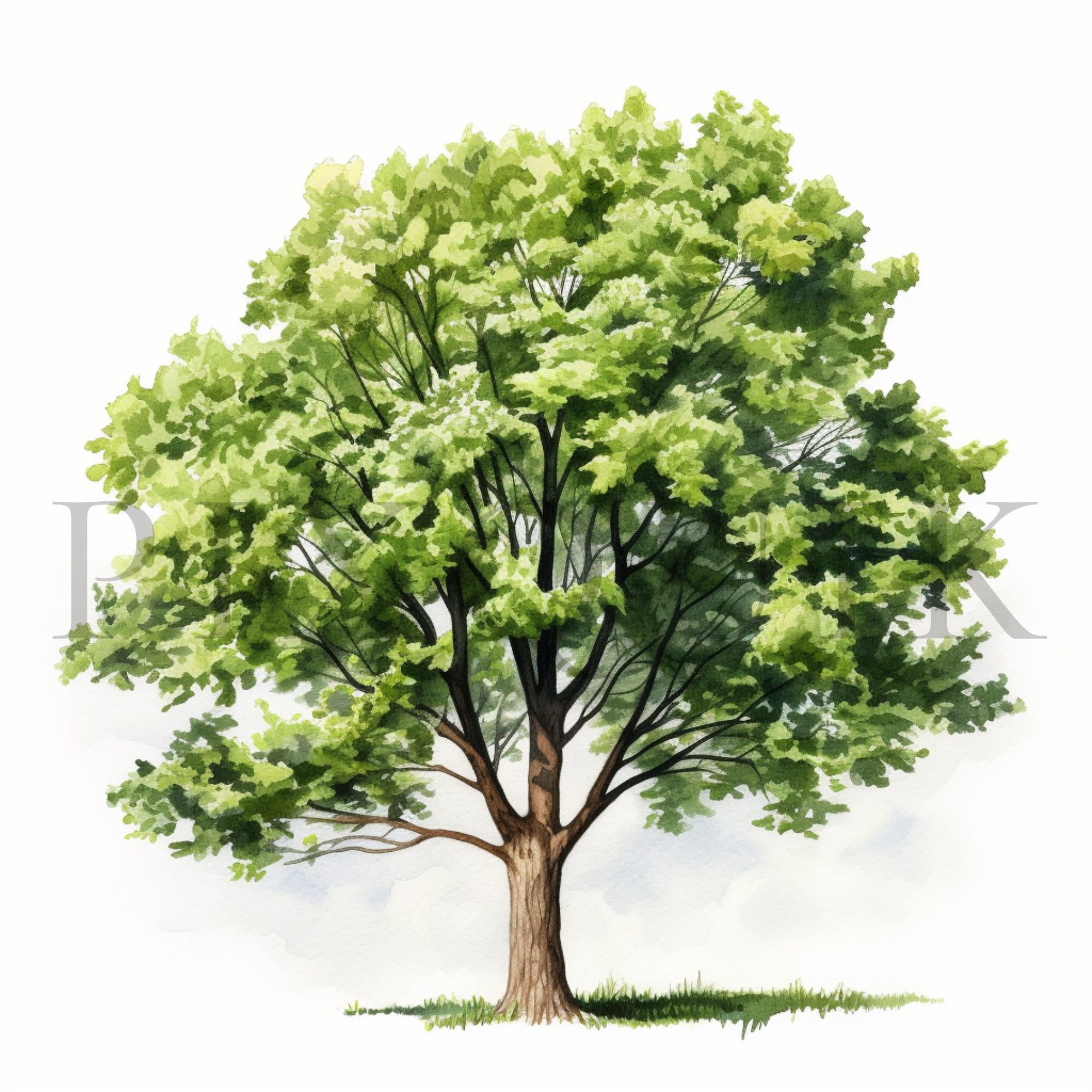 Watercolor Tree Clipart 10 High Quality Jpgs Digital Download Tree ...