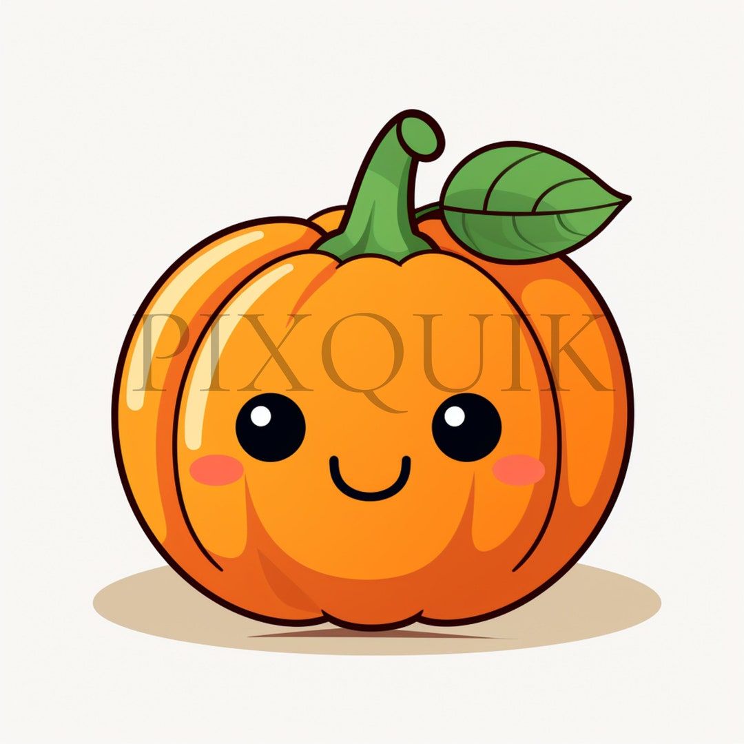 Cute Pumpkin Clipart | 10 High Quality JPG | Watercolor Clipart ...