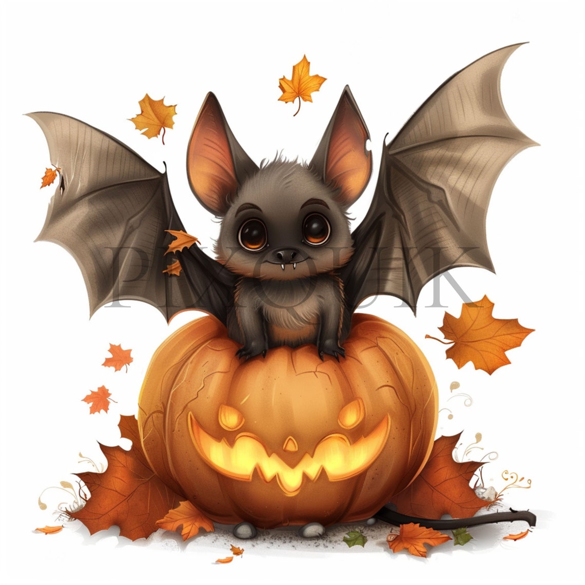 Bat Clipart Fall Bat Clipart 10 High Quality JPG Autumn Instant ...