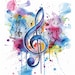 Watercolor Music Notes Clipart | High Resolution Jpgs (digital Download ...