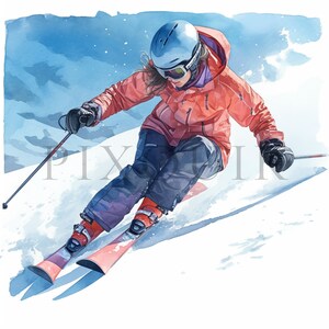 Winter Sports Clipart | Snowboarding, Ice Skating Jpgs (digital ...