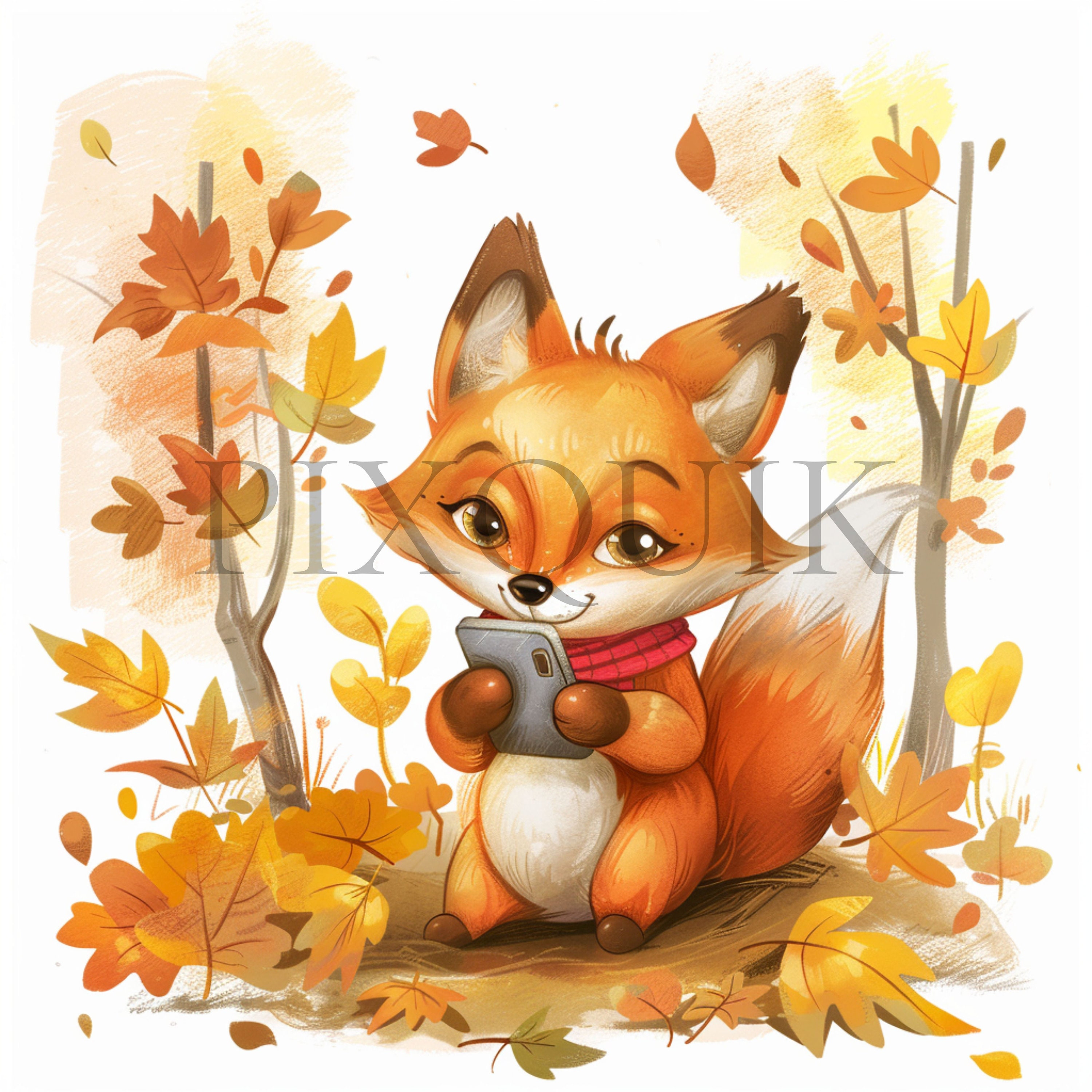 Fall Foxes Clipart Autumn Clipart Cute Fox Fox Clipart Fox Clipart ...