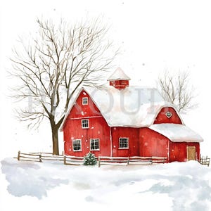 Vintage Christmas Farmhouse Clipart | 23 Holiday Clip Art| Card Making ...