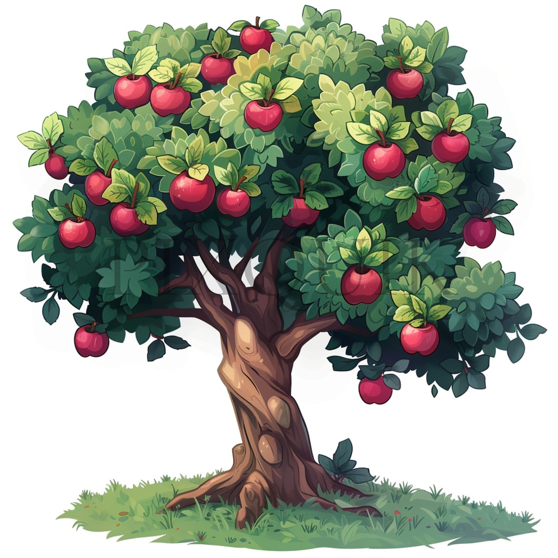 Apple Trees Clipart 10 High Quality Jpgs Botanical Art Fruit Tree ...