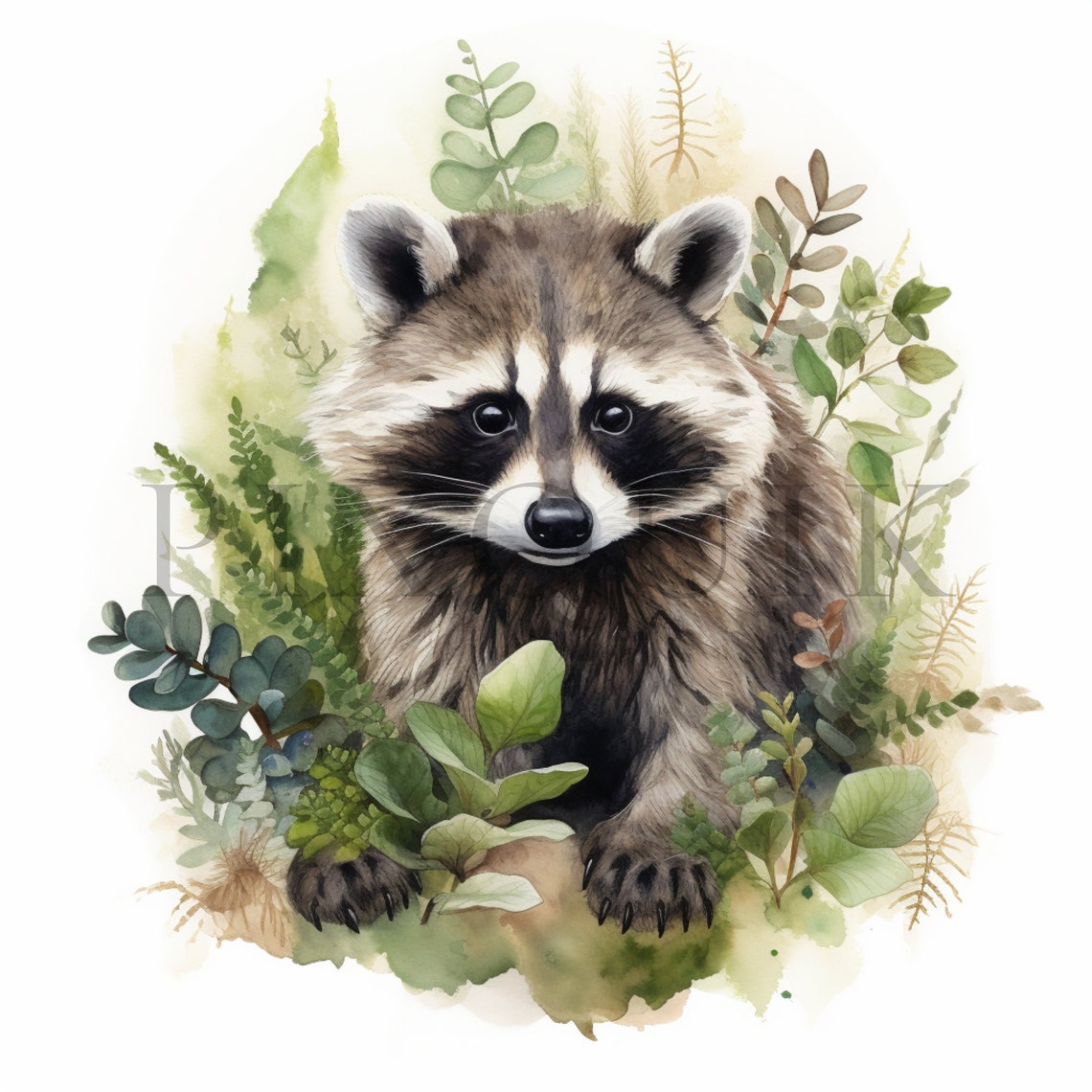 Watercolor Raccoon Clipart Bundle | Animal Jpgs (digital Download) - Etsy