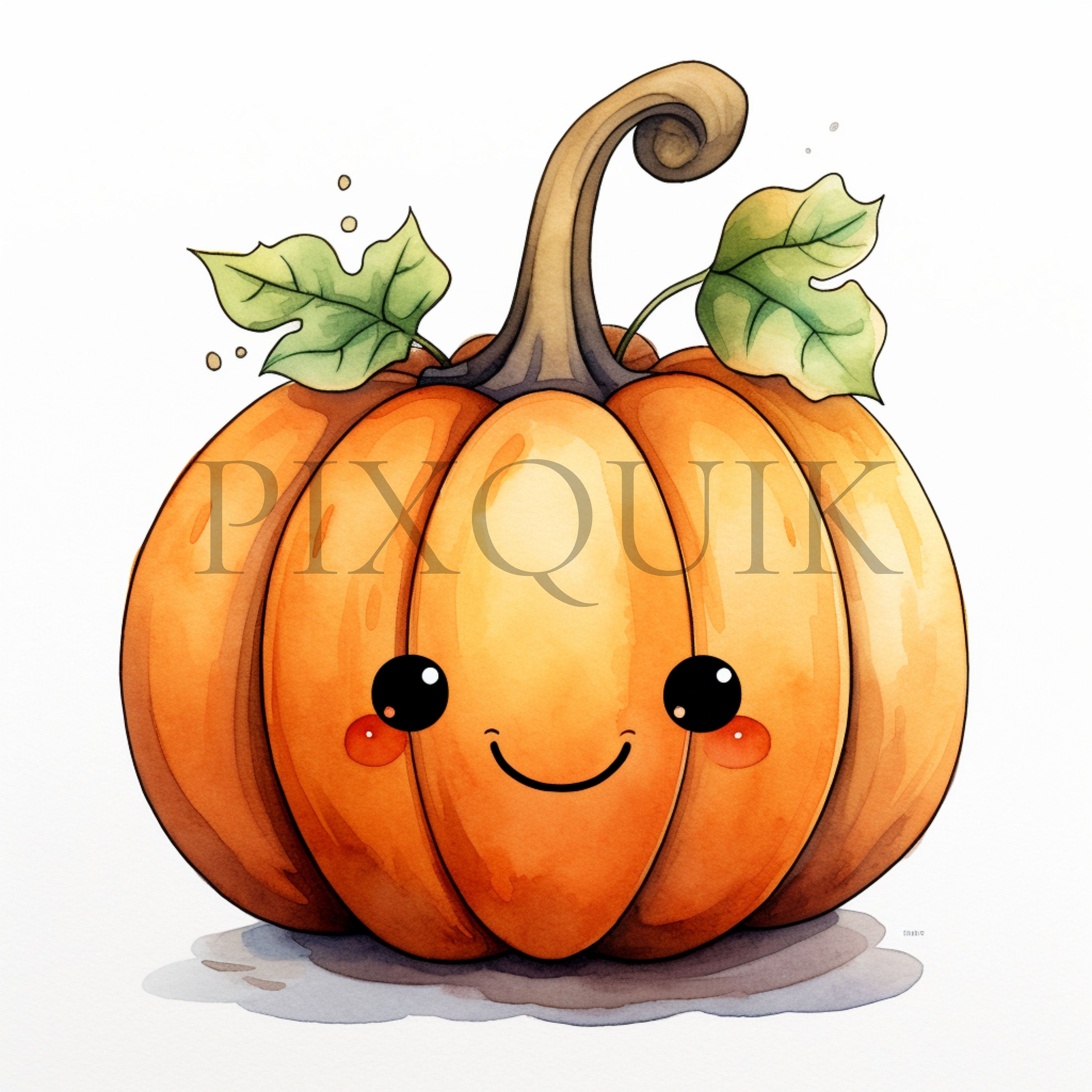 Cute Pumpkin Faces Clipart | Fall Card Making (digital Download) - Etsy