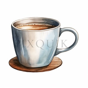 Watercolor Coffee Cup Clipart | 10 High Quality Jpgs | Digital Download ...
