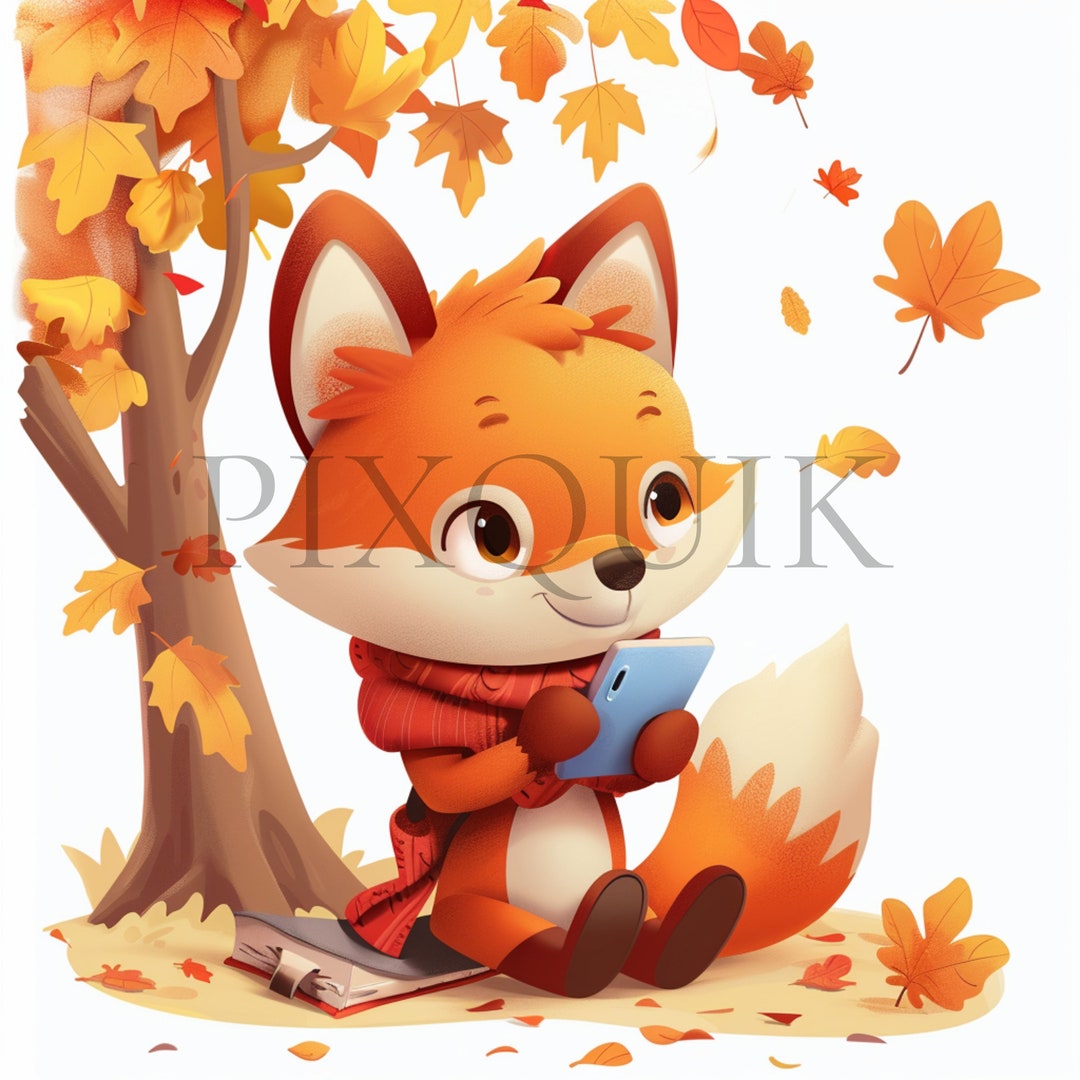 Fall Foxes Clipart | Autumn Clipart | Cute Fox | Fox Clipart | Fox ...