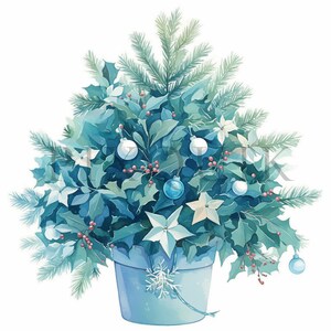 Holiday Botanical Clipart | Winter Plant Art (digital Download) - Etsy