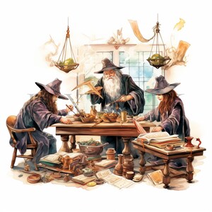 Wizard School Clipart | 10 High Quality Jpgs | Digital Download | Card ...