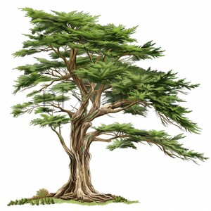 Cypress Tree Clipart | 10 High Quality Jpgs | Digital Watercolor ...