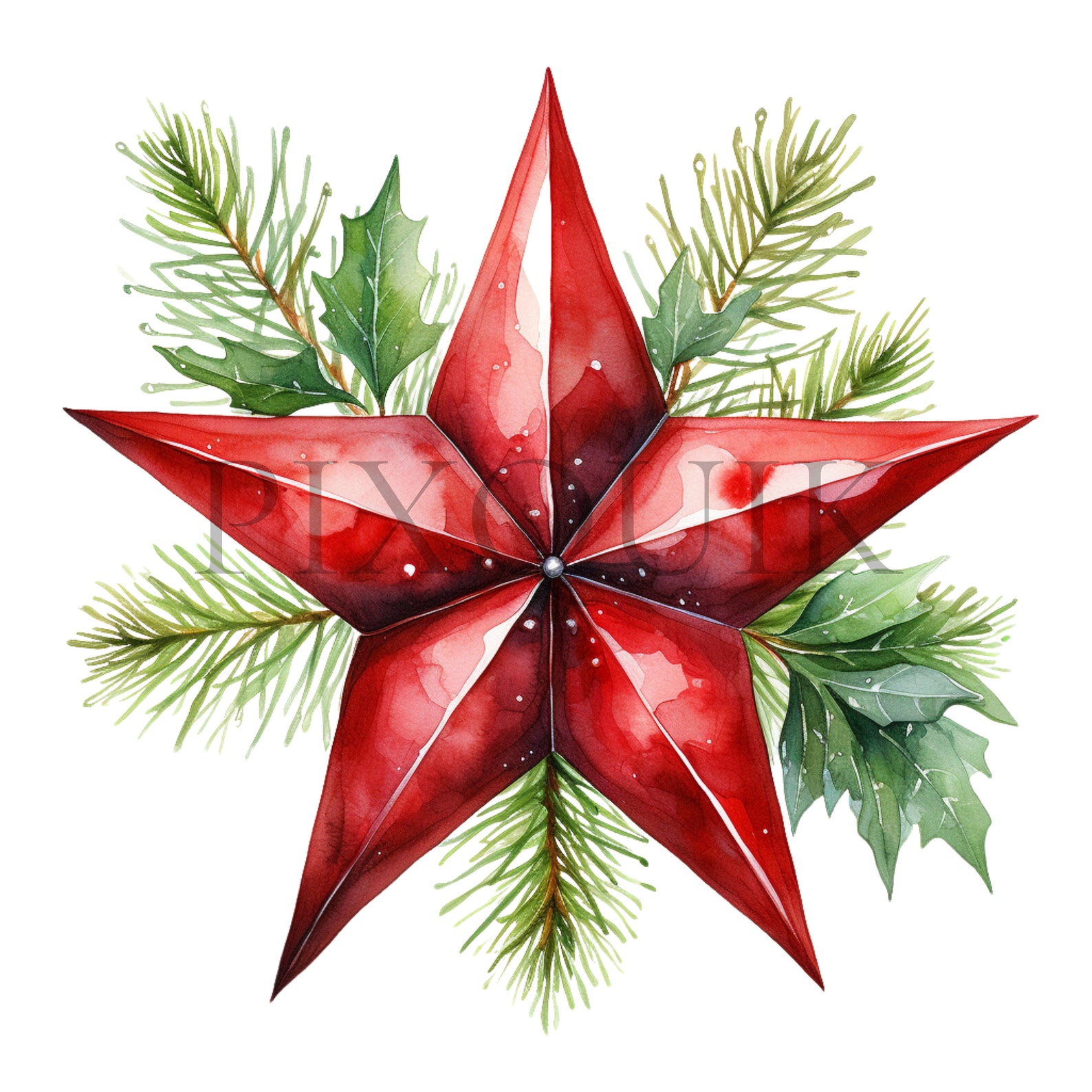 Christmas Star Clipart: Holiday JPG Images (digital Download) - Etsy