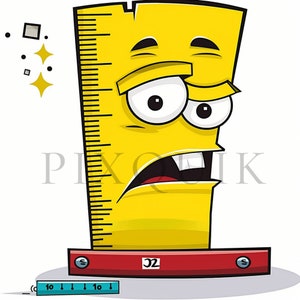 Ruler Cartoon Clipart | 10 High Quality Jpgs | Digital Download | Back ...