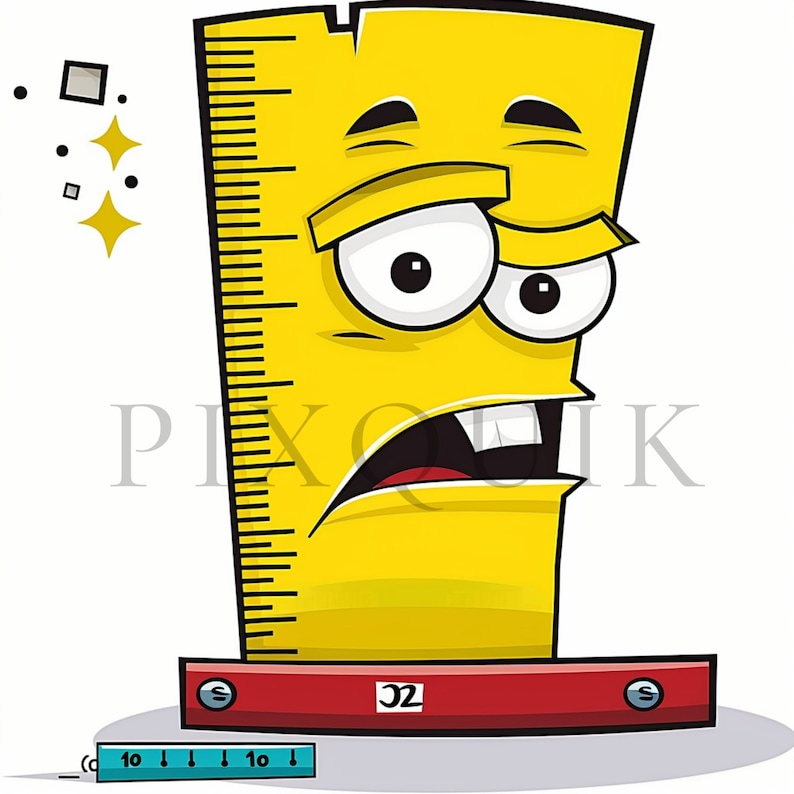 Cartoon Ruler Clipart | Back to School Graphics (digital Download) - Etsy