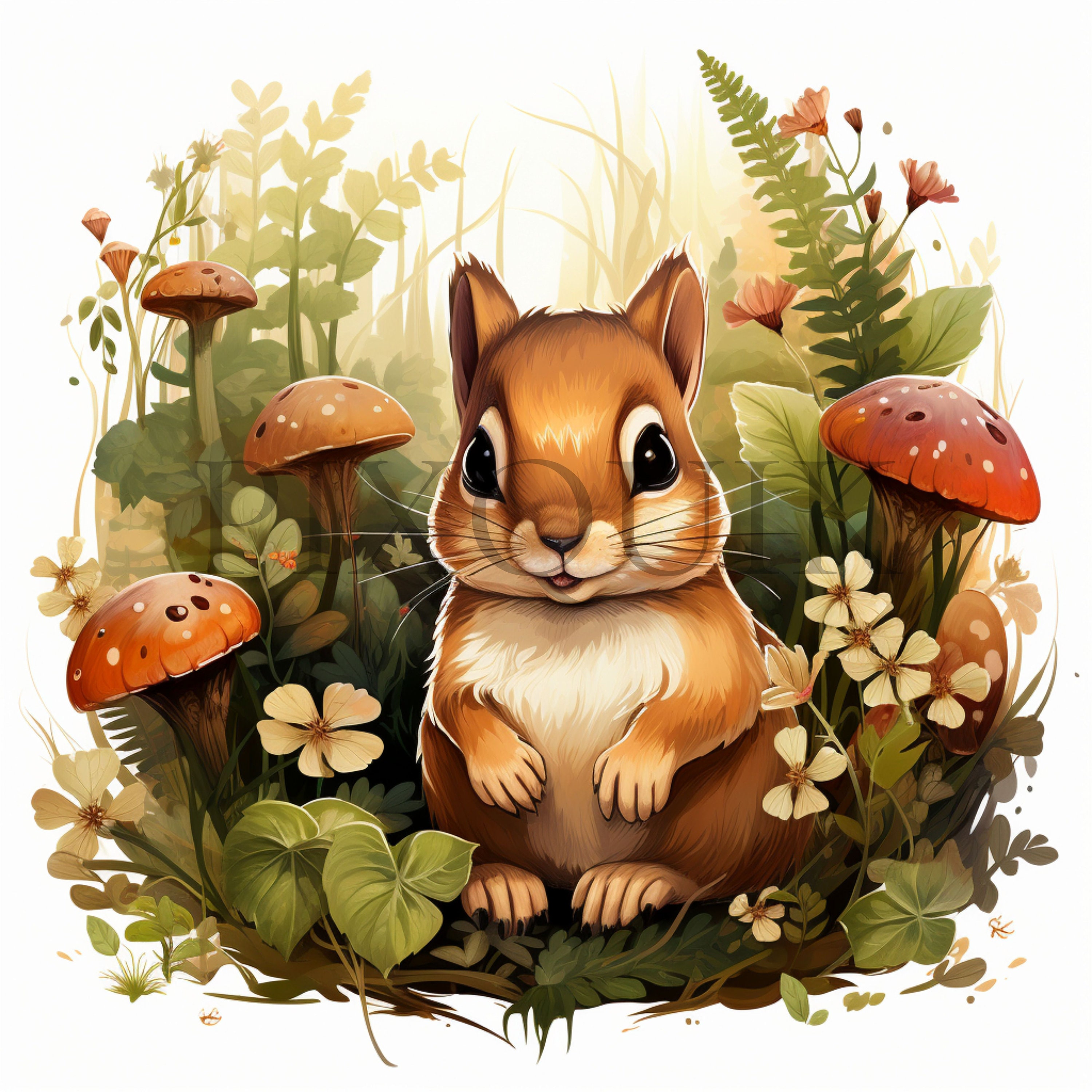 Chipmunk Clipart Woodland Animal Clipart 10 High Quality JPG Cute ...