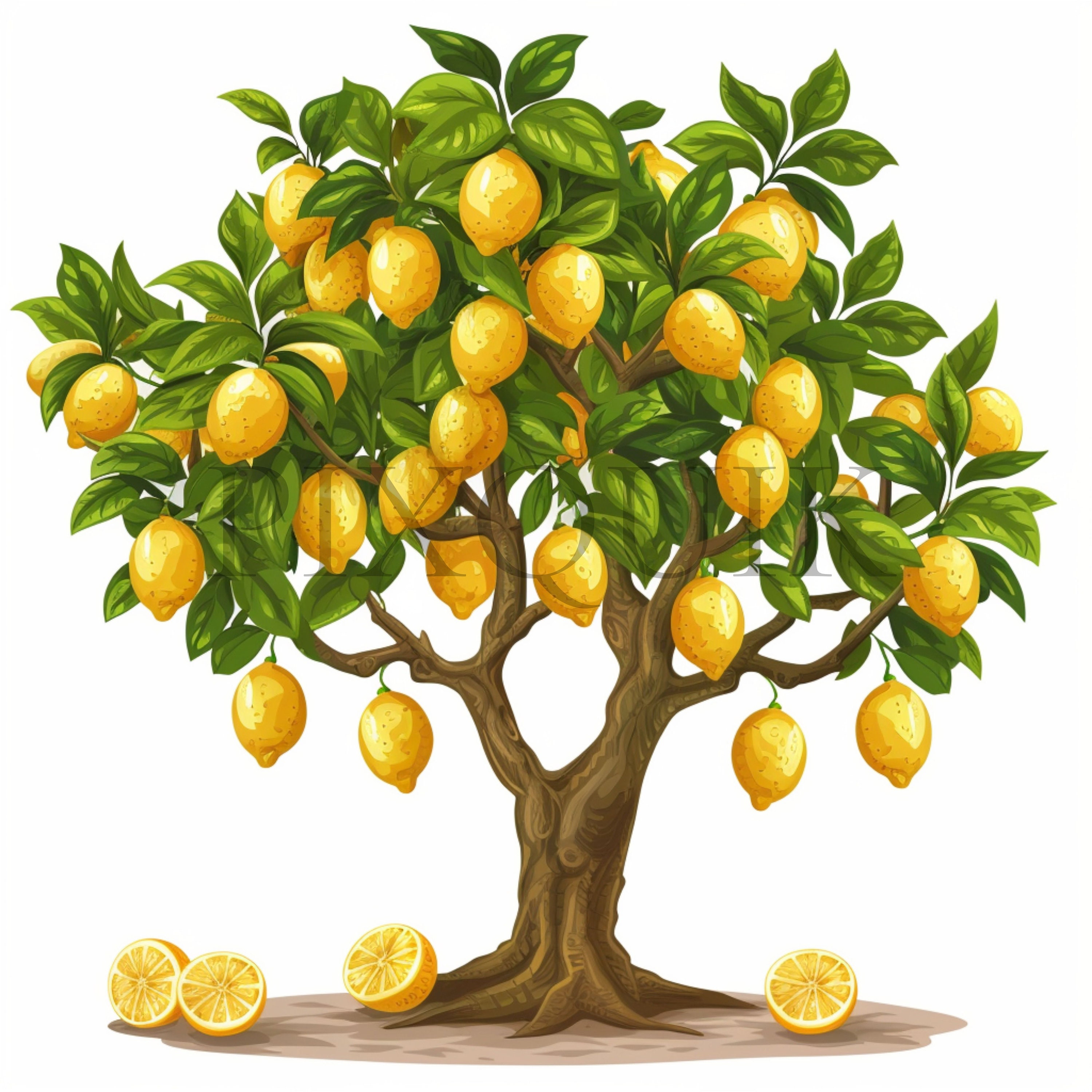 Lemon Tree Clip Art Lemon Leaves PNG Transparent Images Free Download
