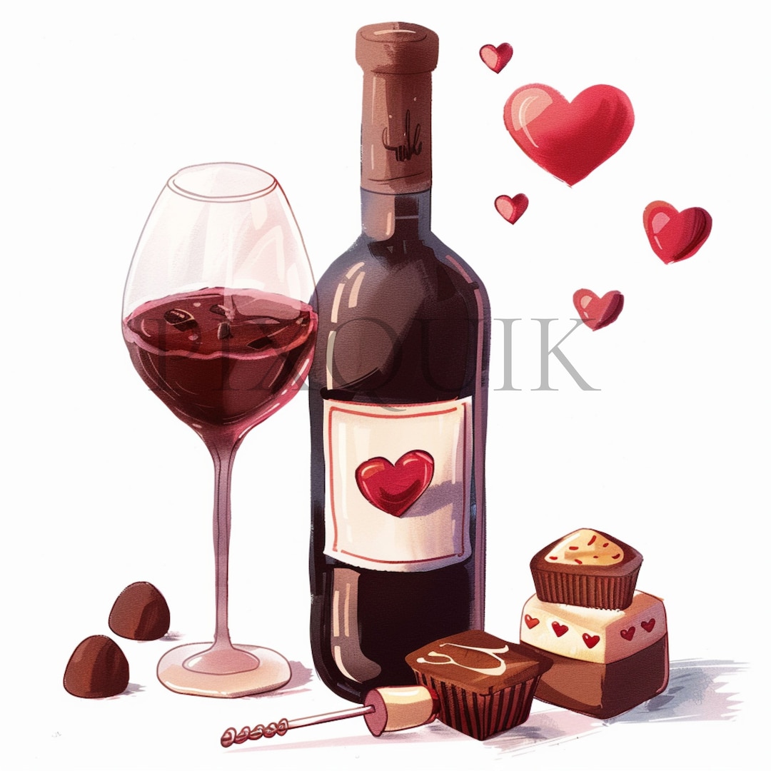 Watercolor Wine Bottle Clipart | 10 High-quality Jpg's | Luxury Wine ...