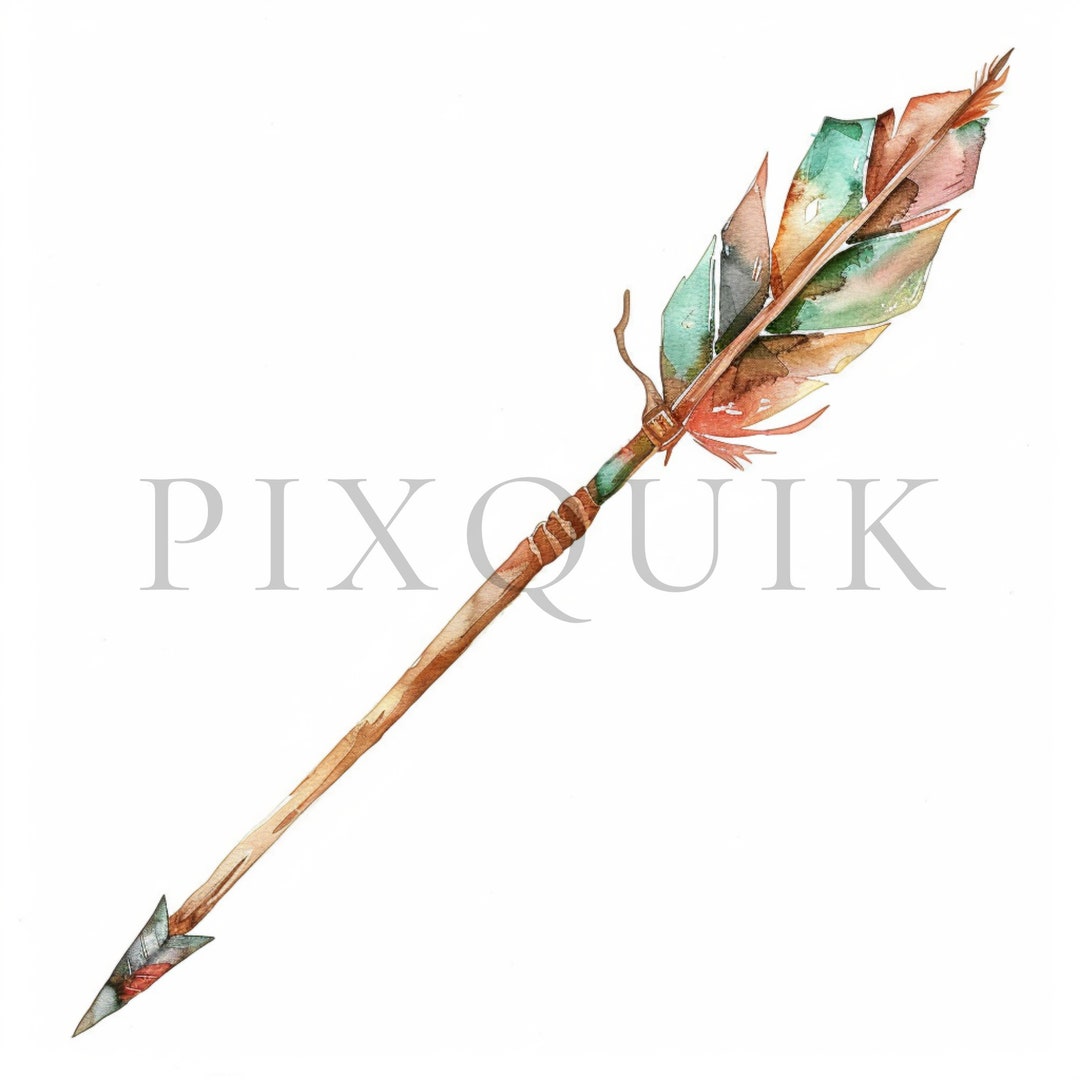Tribal Arrows Clipart | Watercolor Arrow Graphics (digital Download) - Etsy