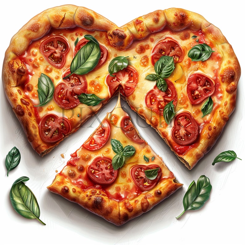 Heart Pizza Clipart 10 High Quality Jpgs Food Clipart Tomato Pizza ...