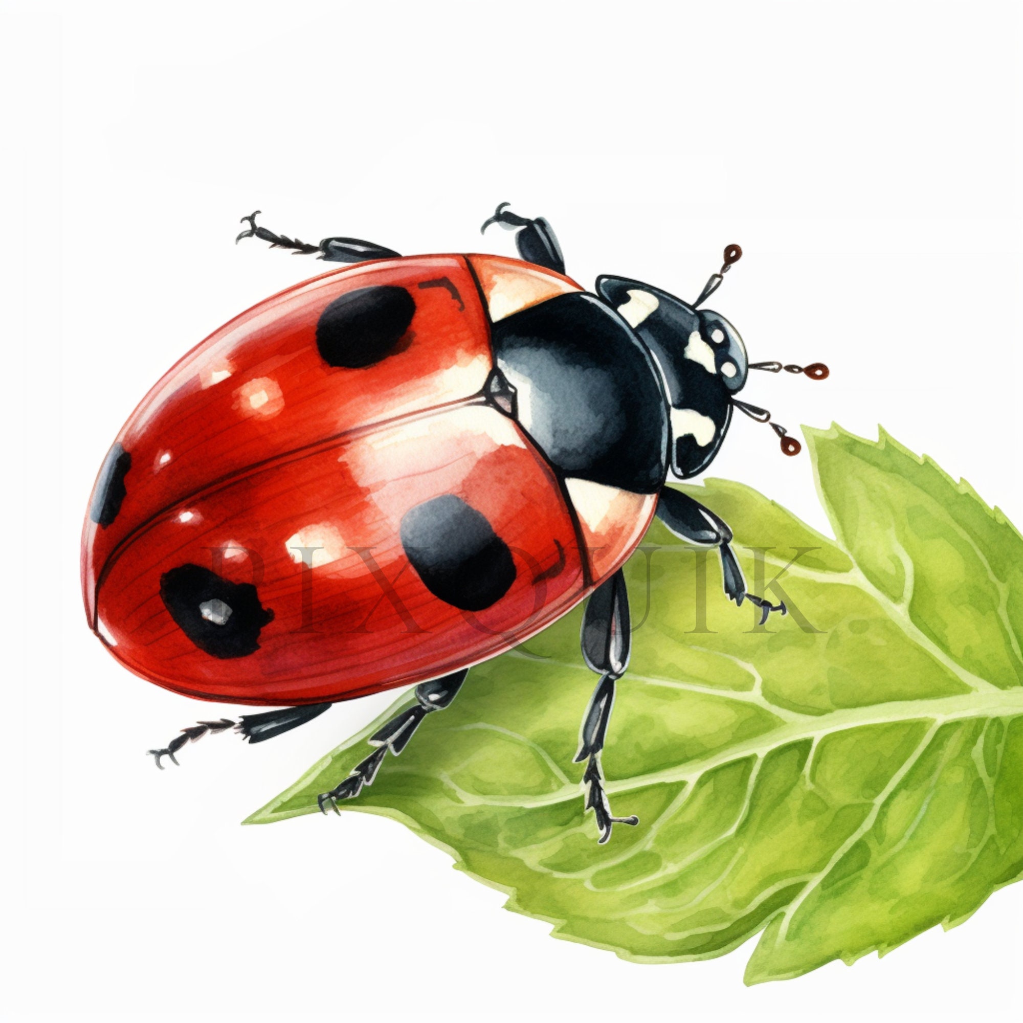 Watercolor Ladybug Clipart 10 High Quality Jpgs Digital Download ...