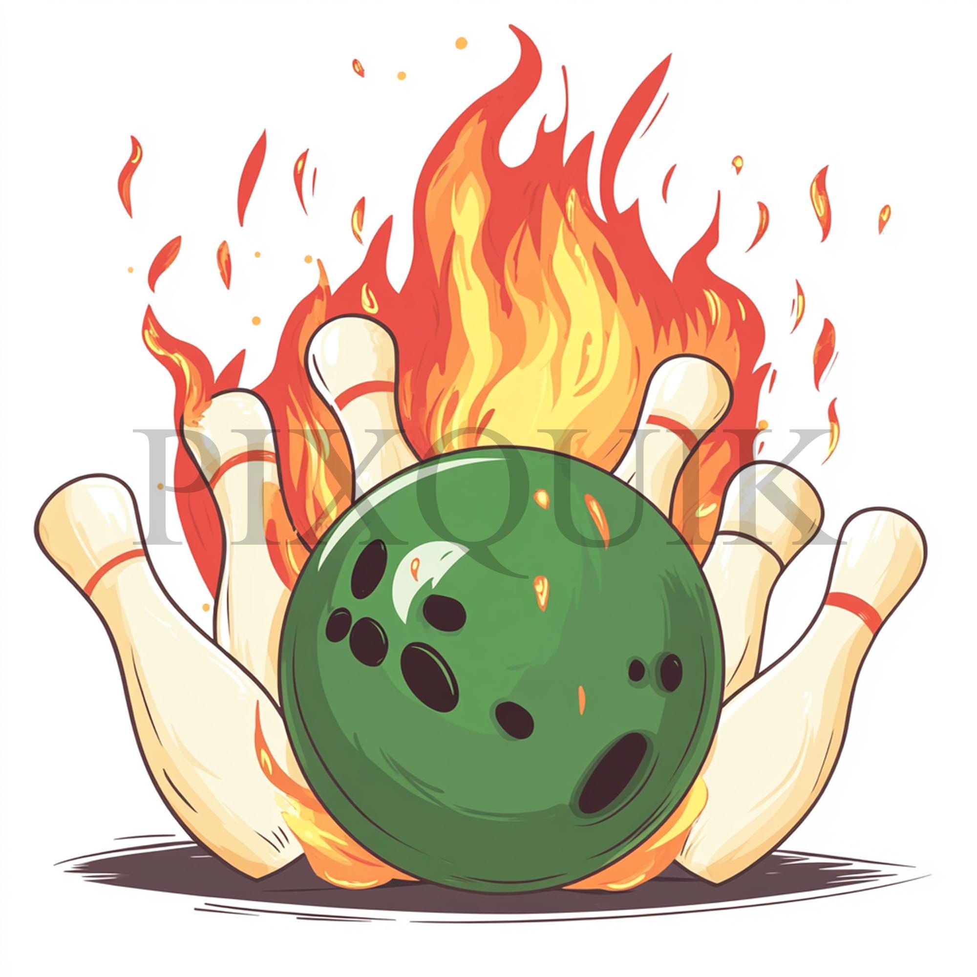 Watercolor Bowling Ball Clipart: Sports Art (JPG & PNG) - Etsy