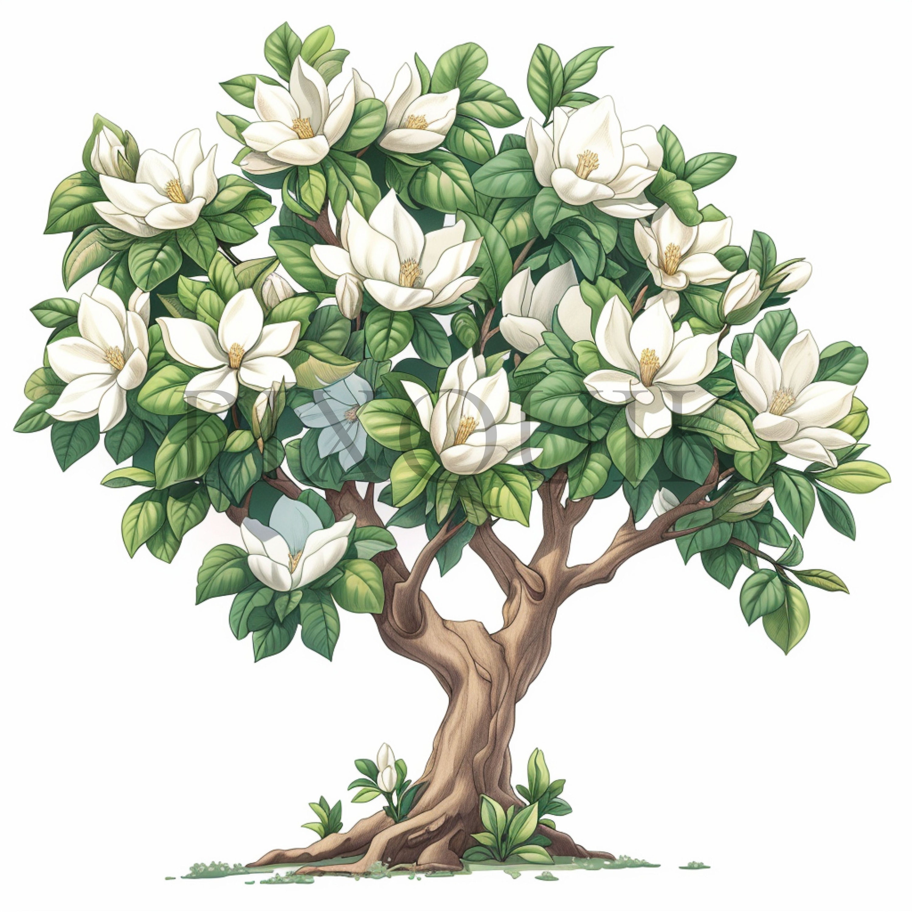 Magnolia Tree Clipart 10 High Quality Jpgs Floral Tree Magnolia Clipart ...