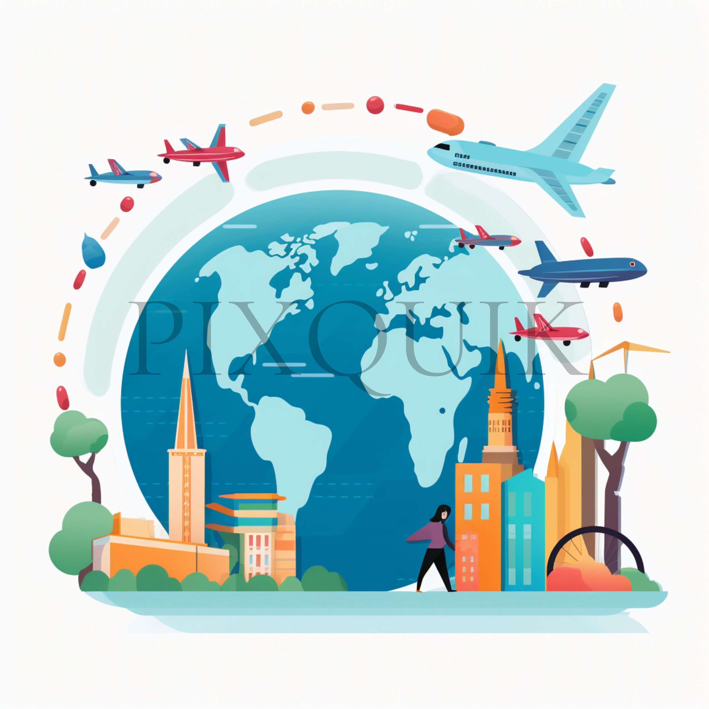 Travel Destination Clipart | Global Adventure, Nursery Art (digital ...