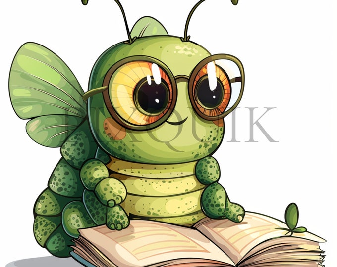 Book Worms Digital Clip Art Set ~ Graphics Kristi W Designs Personal ...