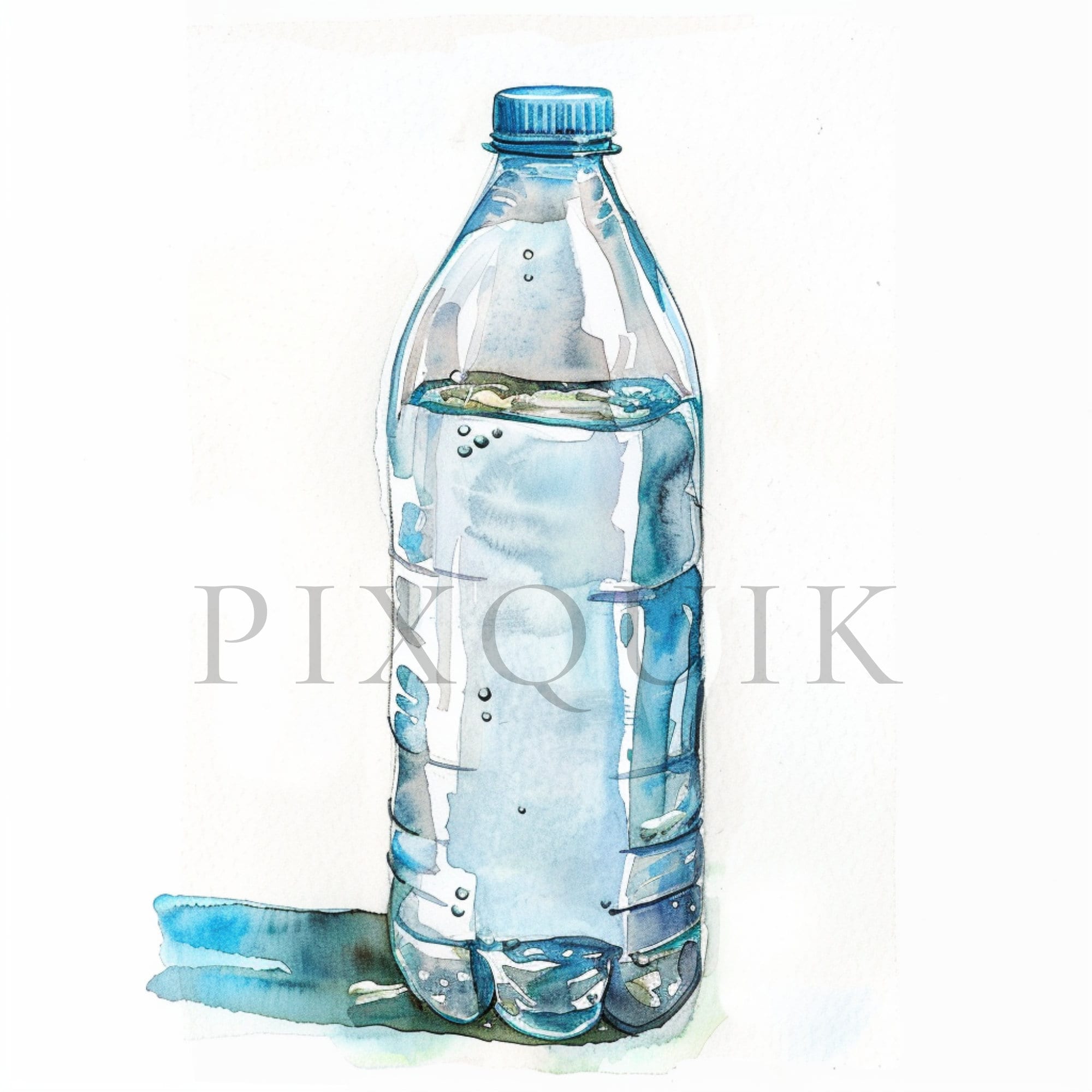 Watercolor Water Bottle Clipart | Collage Images (digital Download) - Etsy