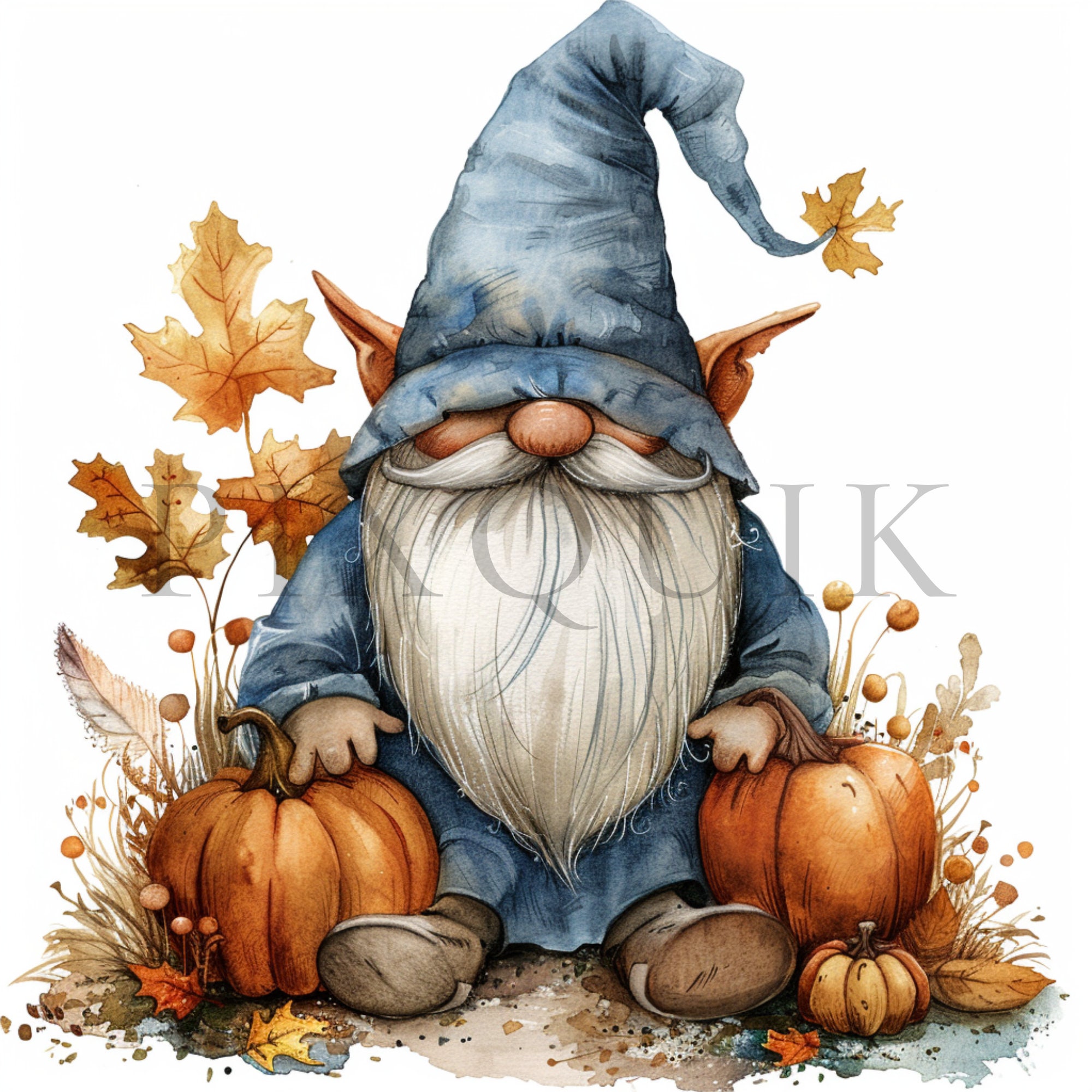 Thanksgiving Gnome Clipart | Fall Watercolor Gnomes (digital Download ...