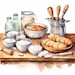 Watercolor Baking Clipart | 10 High Quality Jpgs | Digital Download ...