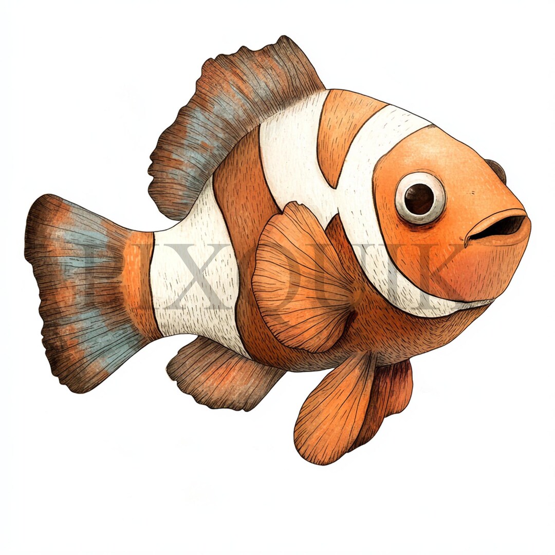 Clownfish Clipart | 10 Jpg's and PNG Files | Card Making | Digital ...