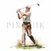 Vintage Golf Player Clipart | Retro Sports Art (digital Download) - Etsy