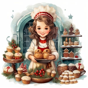 Christmas Baking Clipart | 10 High Quality Jpg's | Digital Download ...