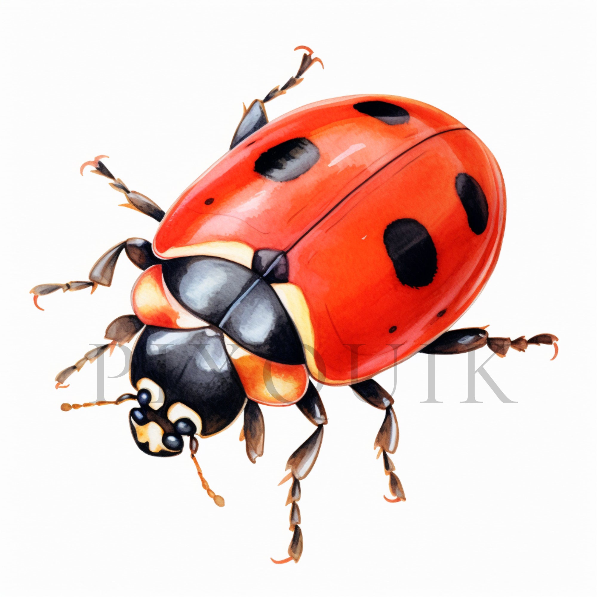 Ladybug Clipart 10 High Quality Jpgs Digital Download Ladybug Digital ...
